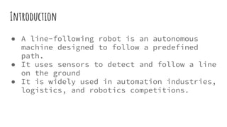 Fundamental of Line-Following-Robot with Example | PDF