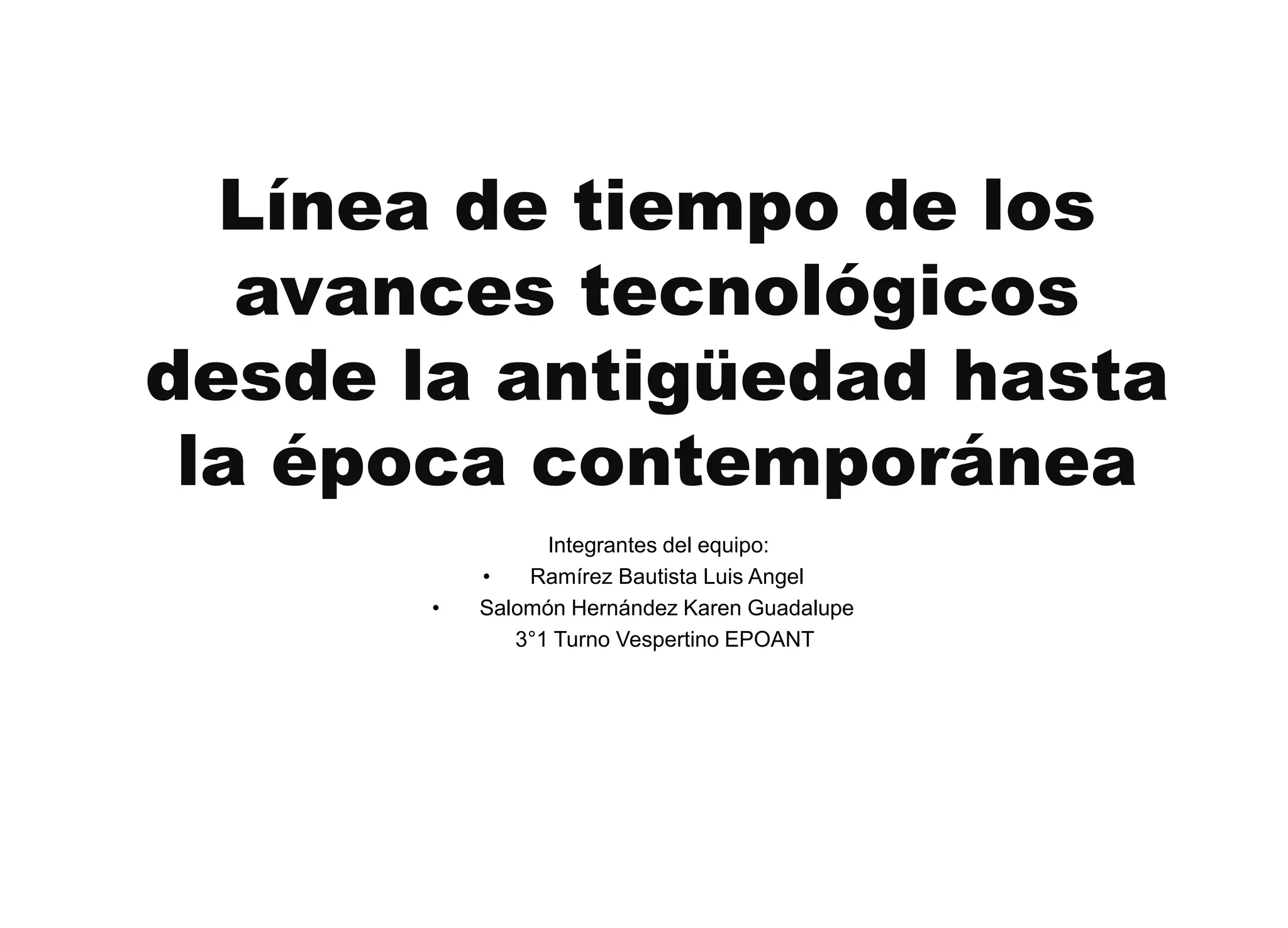 Linea de tiempo de los avances tecnológicos | PPTX