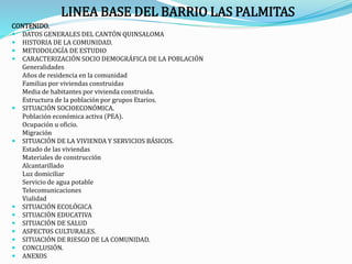 Linea base barrio las palmitas | PPT