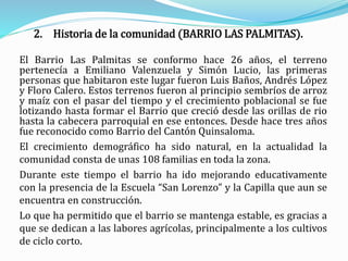 Linea base barrio las palmitas | PPT