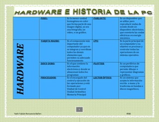 Historia Del Hardware | DOCX | Computer Peripherals | Computing