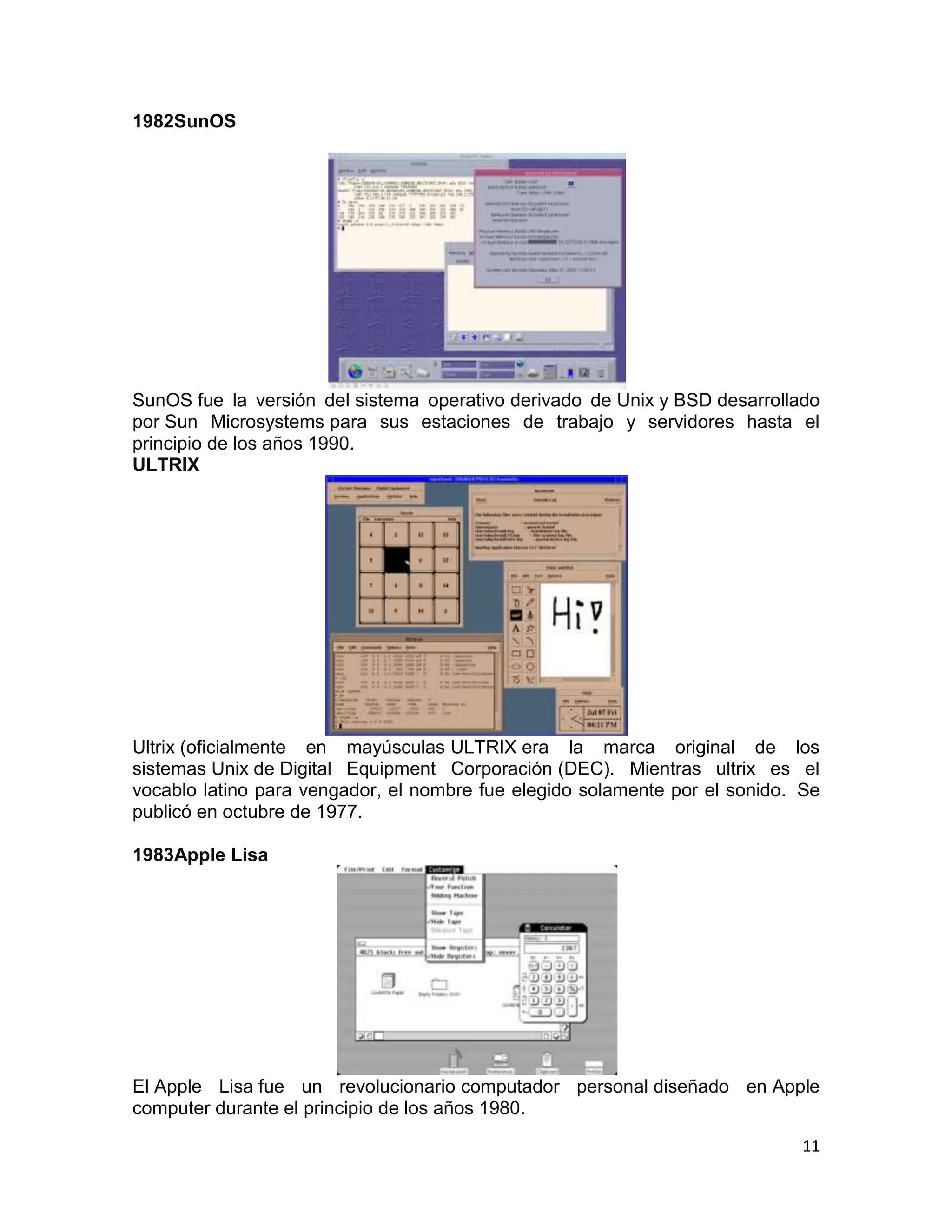 Linea de tiempo de sistemas operativos | DOCX | Operating Systems ...