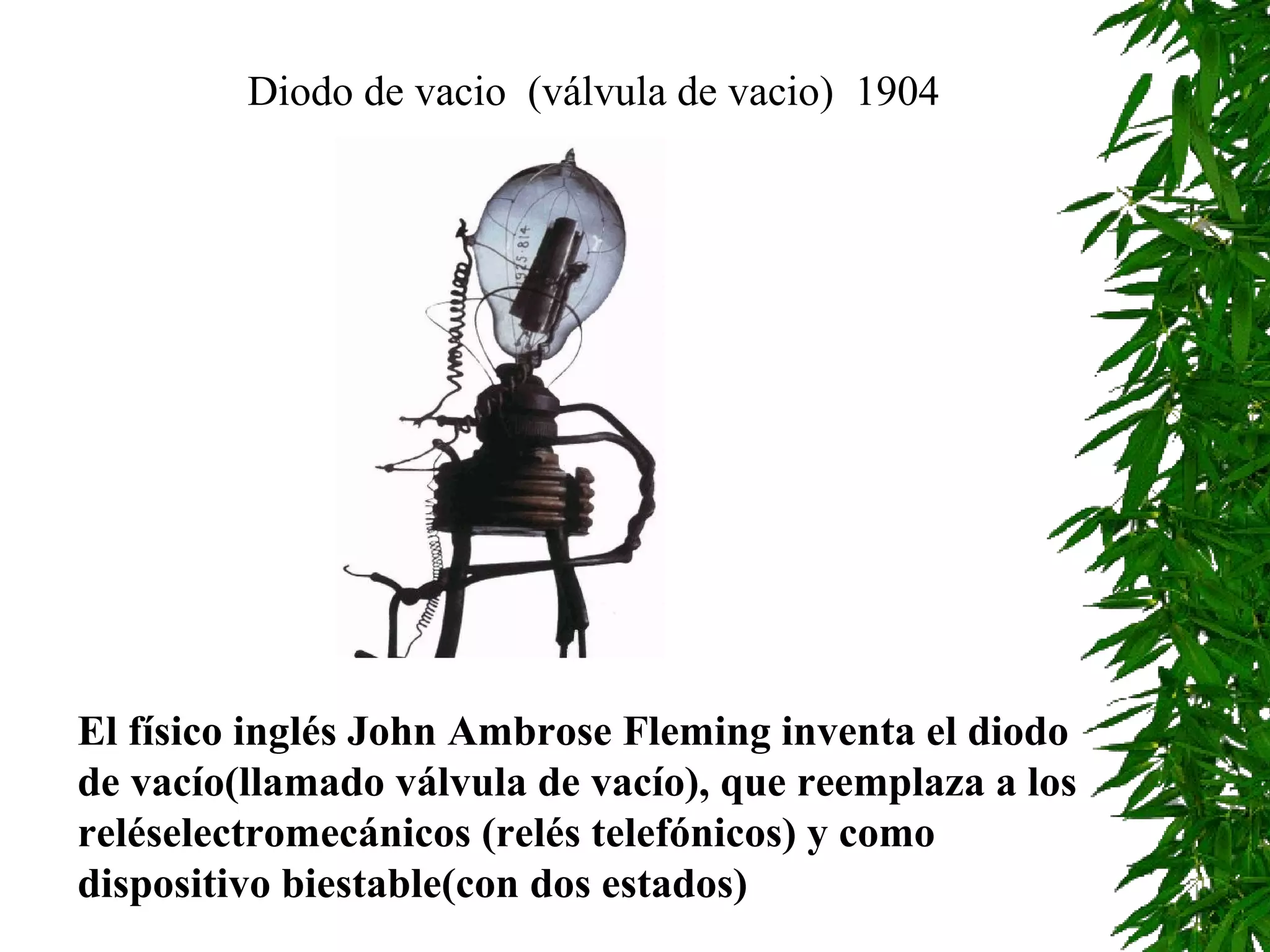 linea de tiempo fundamentos electrónica analógica y digital | PPT