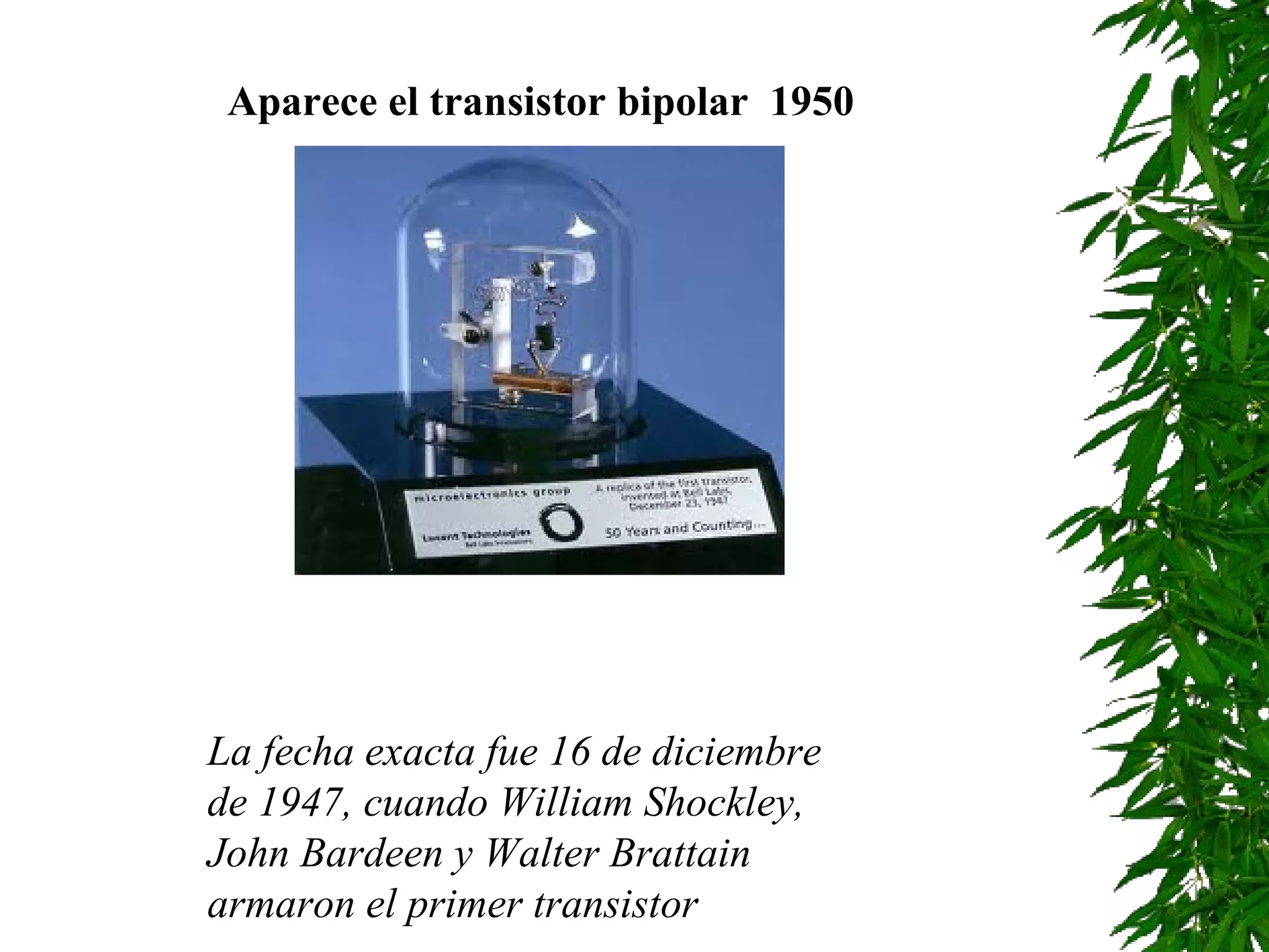 linea de tiempo fundamentos electrónica analógica y digital | PPT