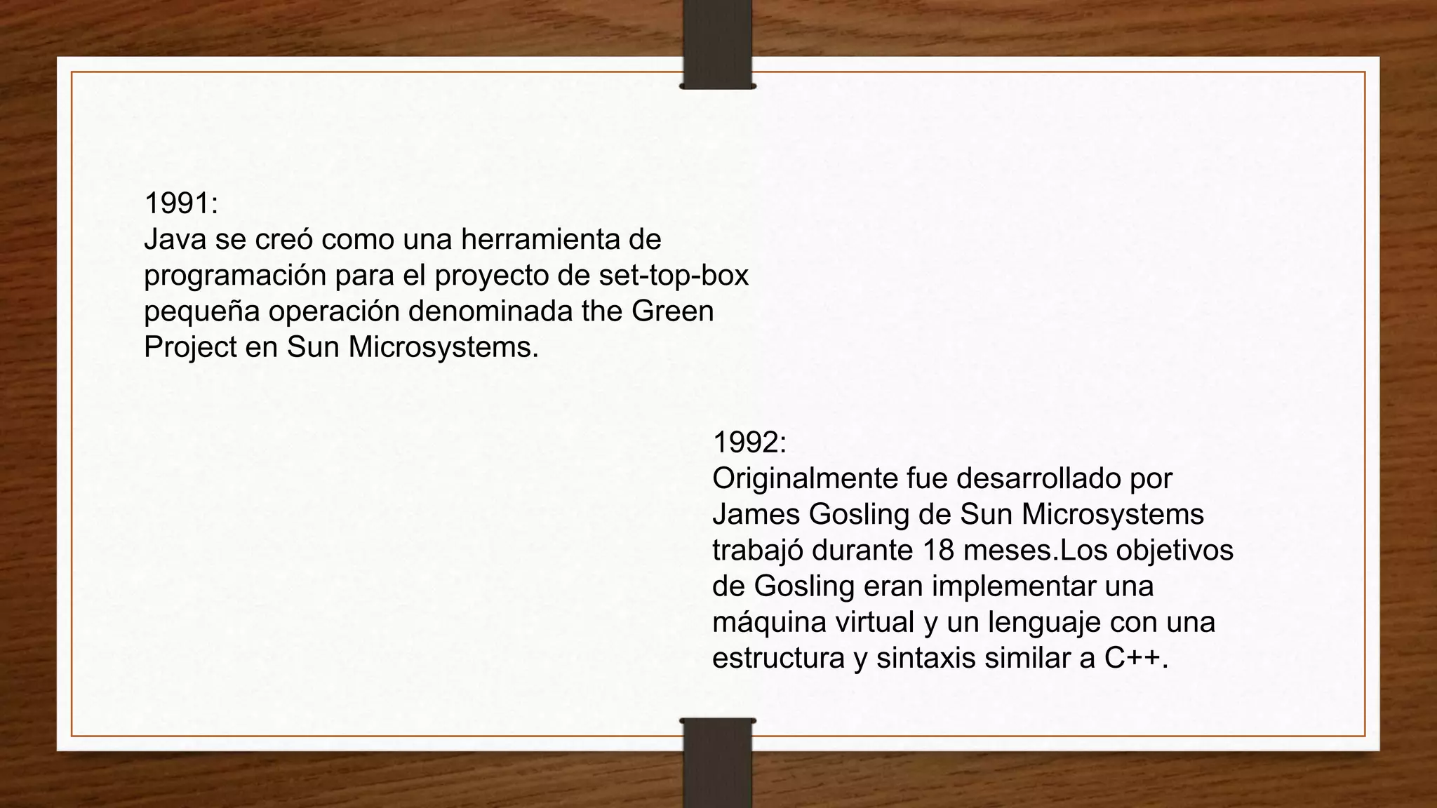 Linea de tiempo java | PPT