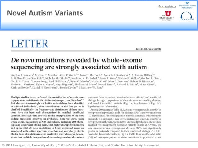 New Study Identifies High-Risk Variants Associated with Autism Spectrum ...
