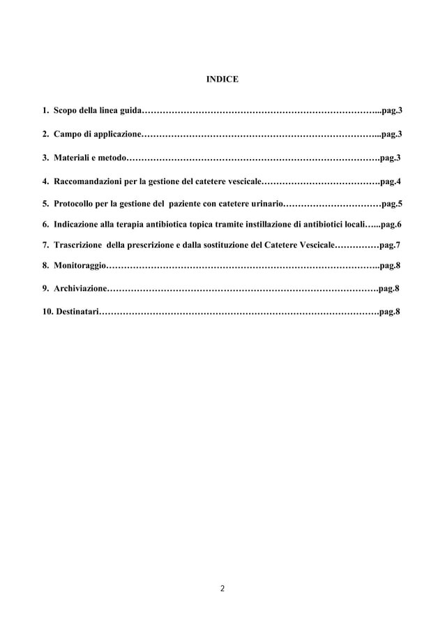 Linea guida cateterismo vescicale | PDF | Medical Health