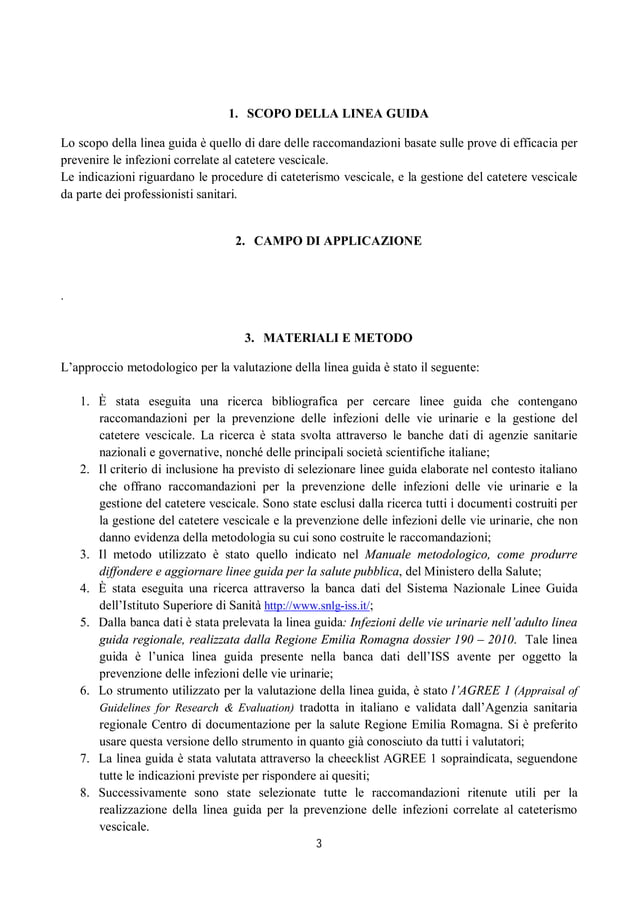 Linea guida cateterismo vescicale | PDF | Medical Health