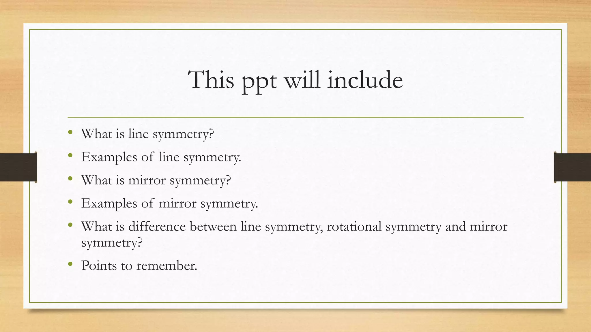 Line and mirror symmetry | PPTX