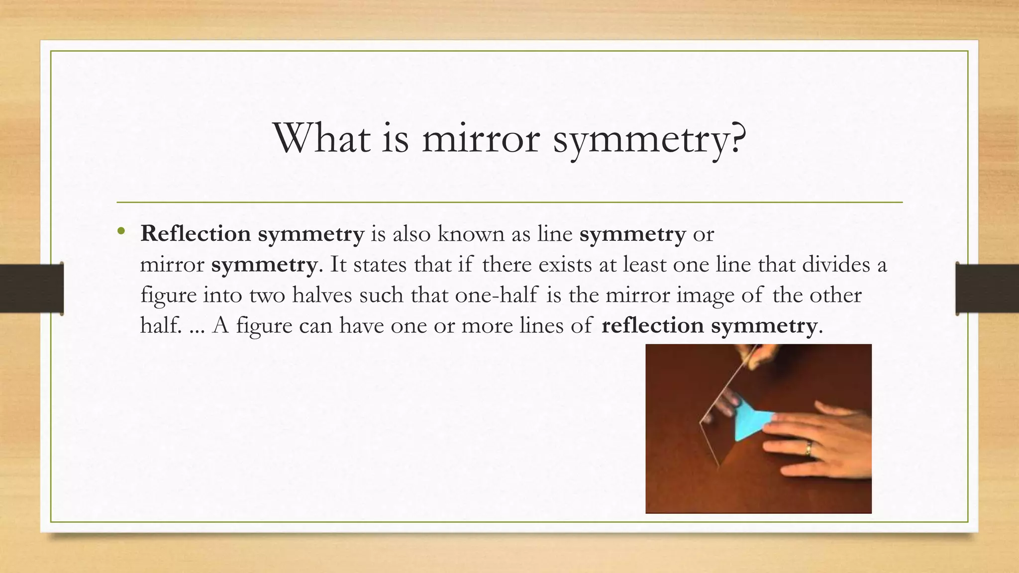 Line and mirror symmetry | PPTX