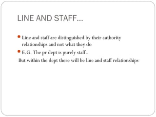 Line and staff | PPT
