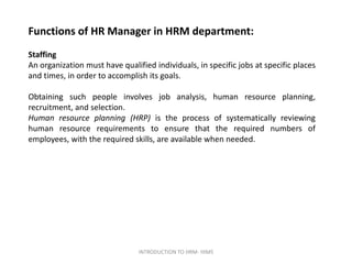 Line and staff aspects of hrm | PPTX