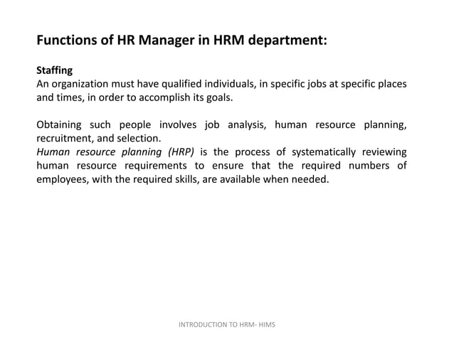 Line and staff aspects of hrm | PPTX | Human Resources | Business
