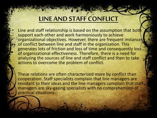 Line and staff relationship | PPTX
