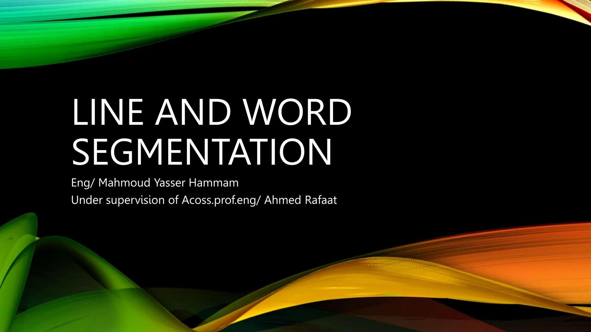 Line And Word Segmentation For Handwriting Recognition Pptx Computing Technology And Computing