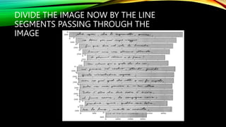 line and word segmentation for handwriting recognition | PPTX