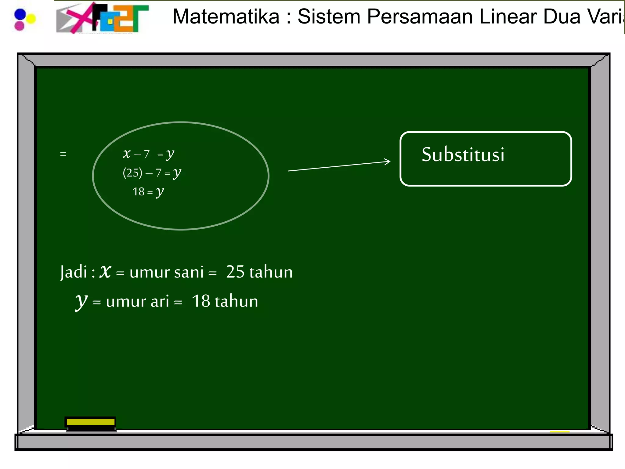 Sistem persamaan dan pertidaksamaan Linear | PPTX