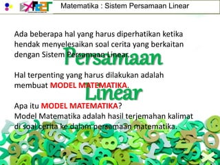 Sistem persamaan dan pertidaksamaan Linear | PPTX