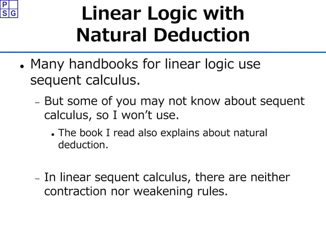 Linear Logic And Linear Lisp Ppt
