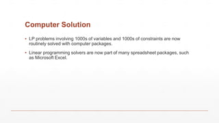 Linear Programming | PPT