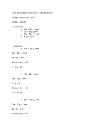 LINEAR PROGRAMING | DOCX | Physics | Science