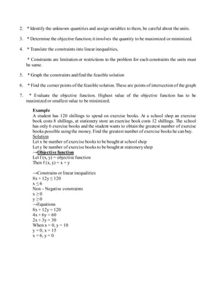 LINEAR PROGRAMING | DOCX | Physics | Science