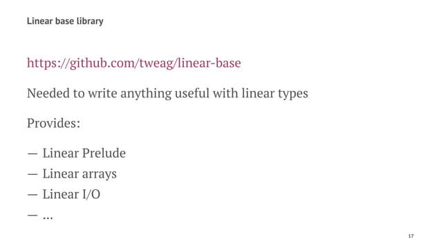 Linear Types in Haskell | PPT