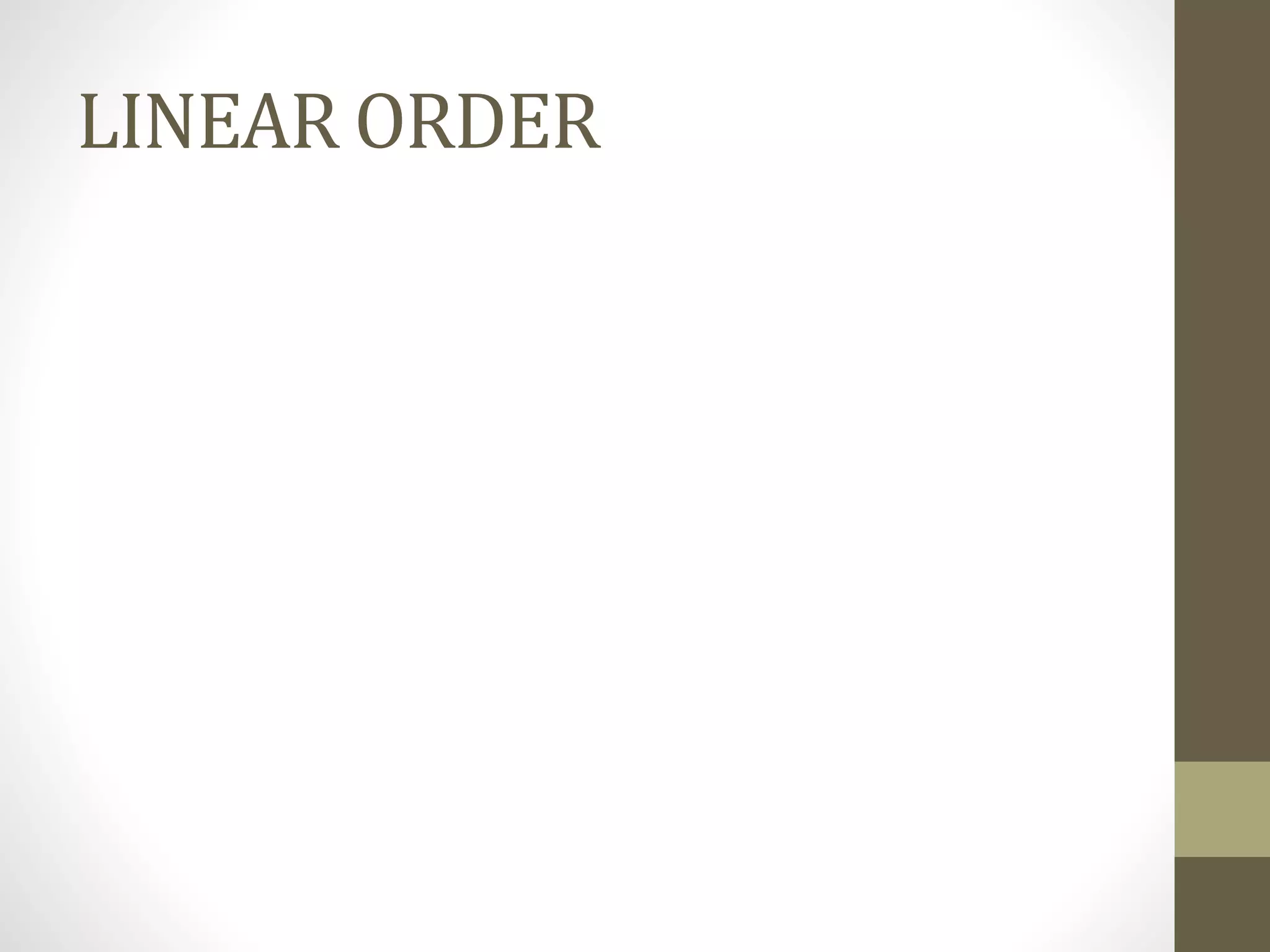 LINEAR ORDER in English Syntax | PPTX