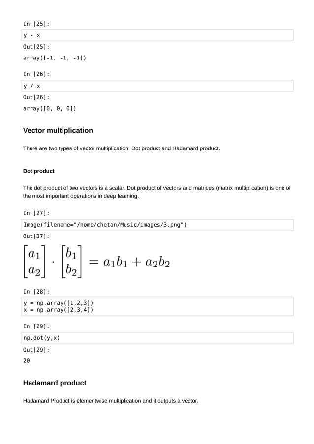 An Introduction Linear Algebra For Neural Networks And Deep Learning