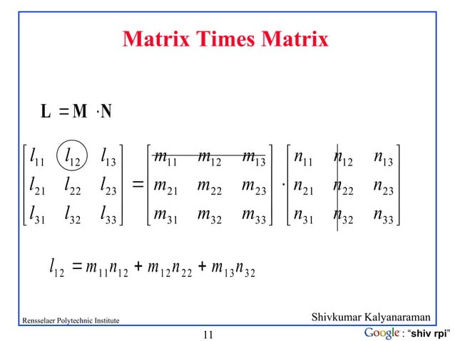 linear-algebra primer linear-algebra primer.ppt | Programming Languages | Computing