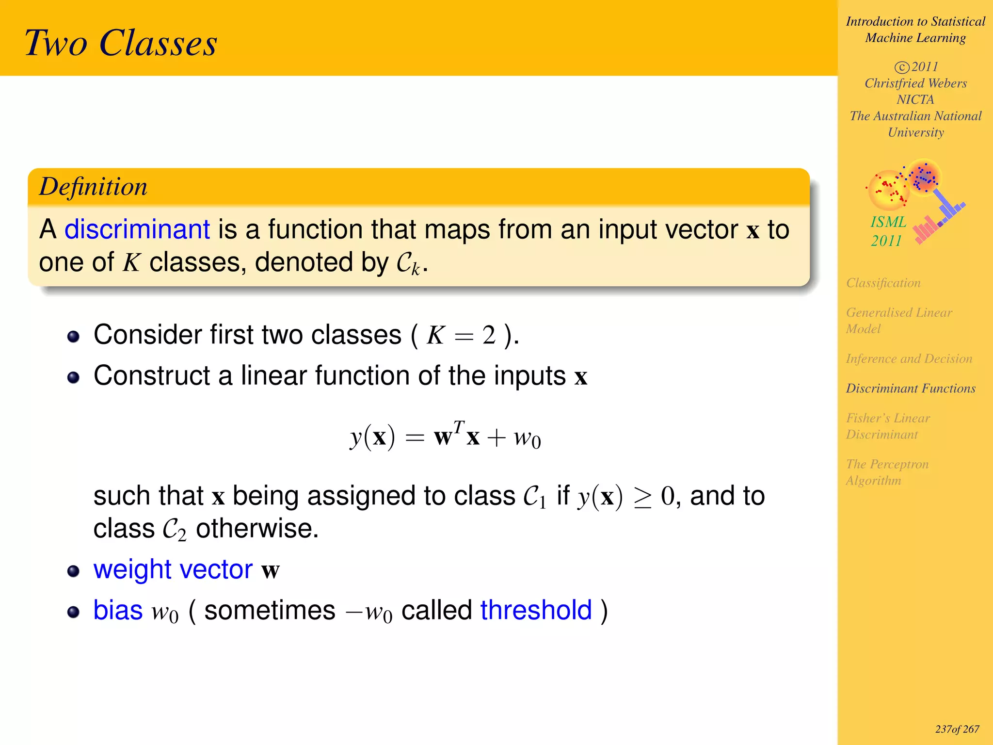 linear classification | PDF