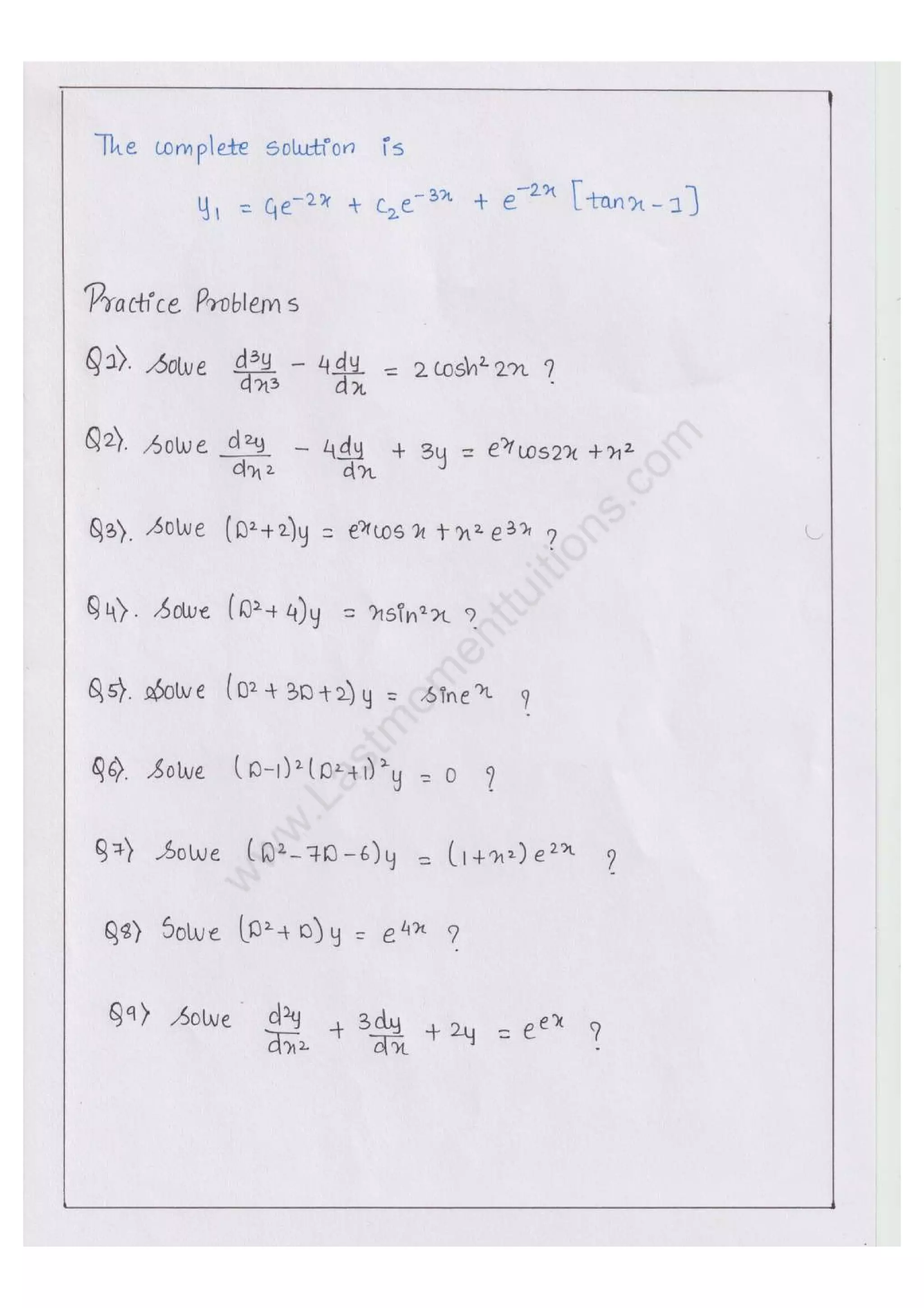 Linear Differential Equation Pdf 2985