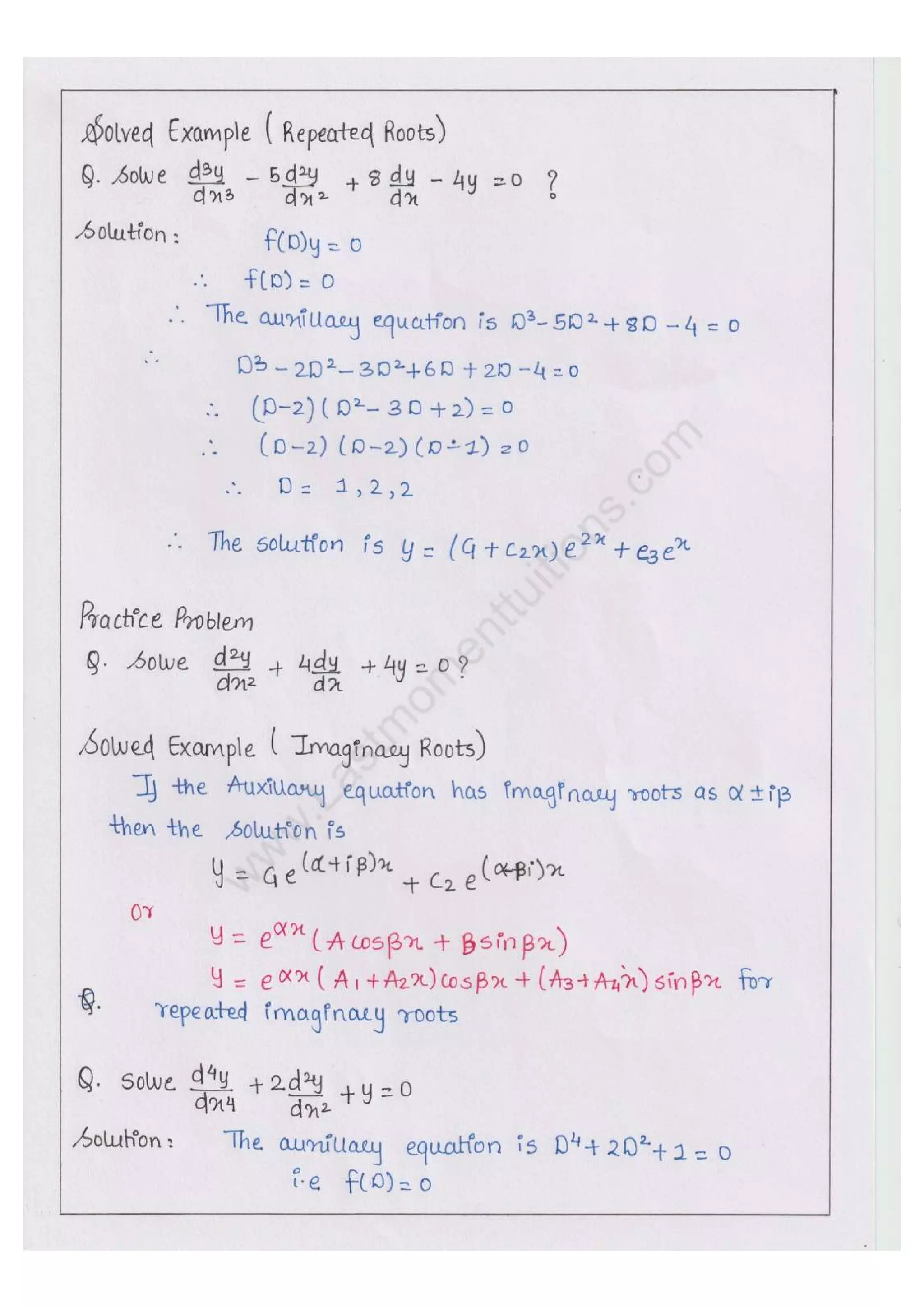 Linear differential-equation | PDF