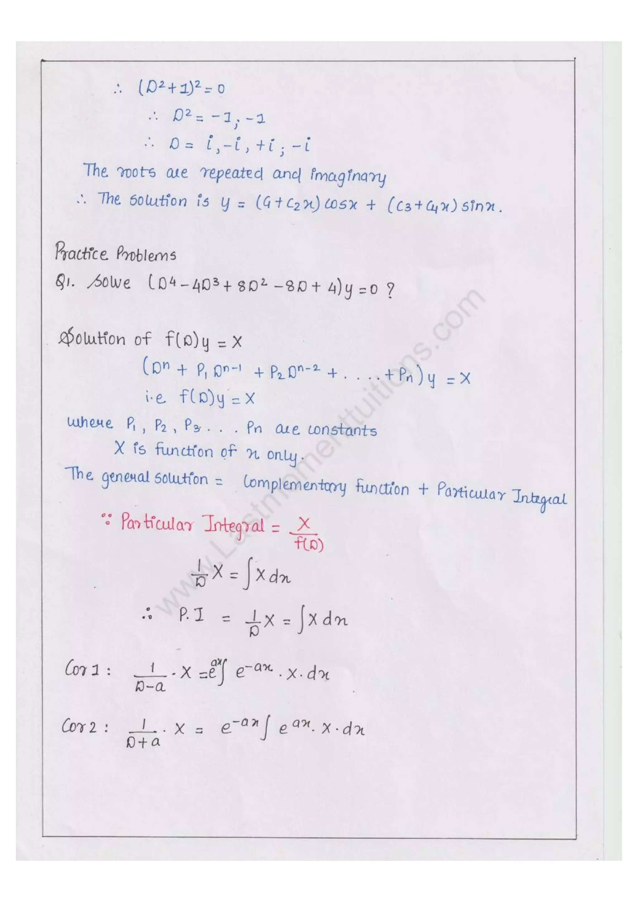 Linear differential-equation | PDF