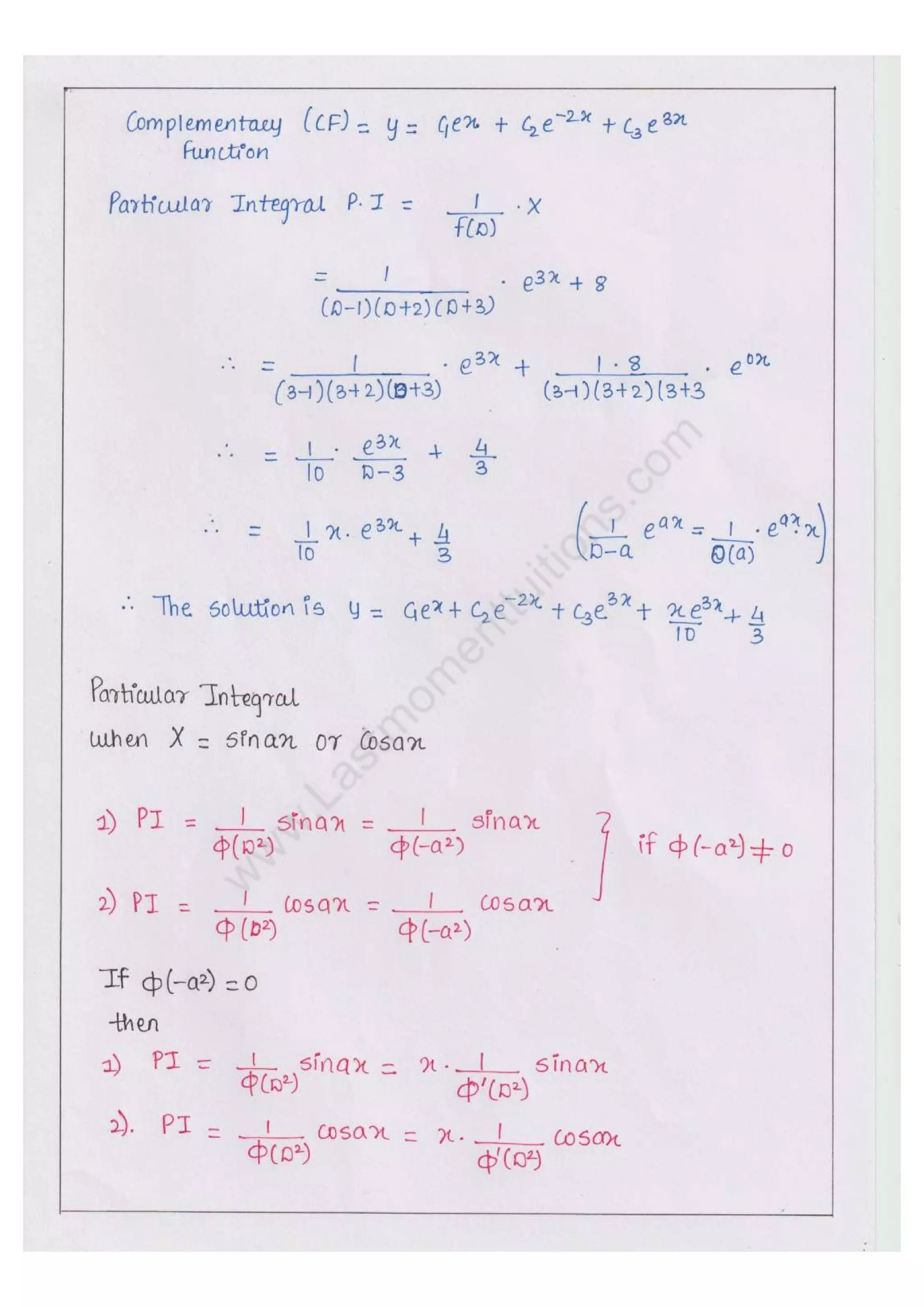 Linear differential-equation | PDF