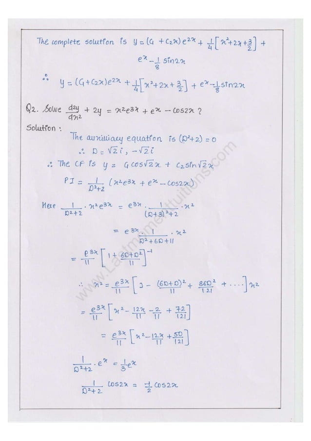 Linear Differential Equation Pdf 1361