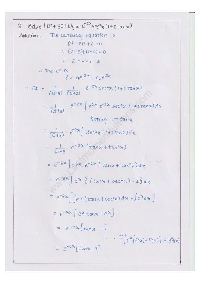 Linear Differential Equation Pdf 9791