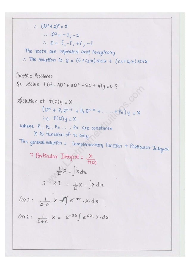 Linear differential-equation | PDF