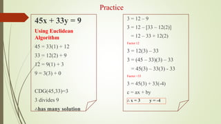 Linear-Diophantine-Equations.pptx | Physics | Science
