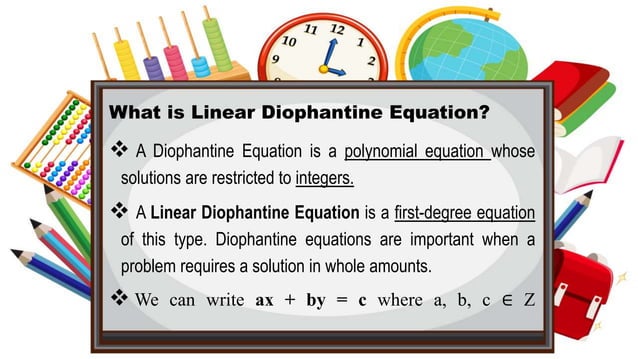 Linear Diophantine Equationspptx