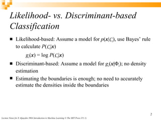 Linear Discrimination Centering on Support Vector Machines | PPT