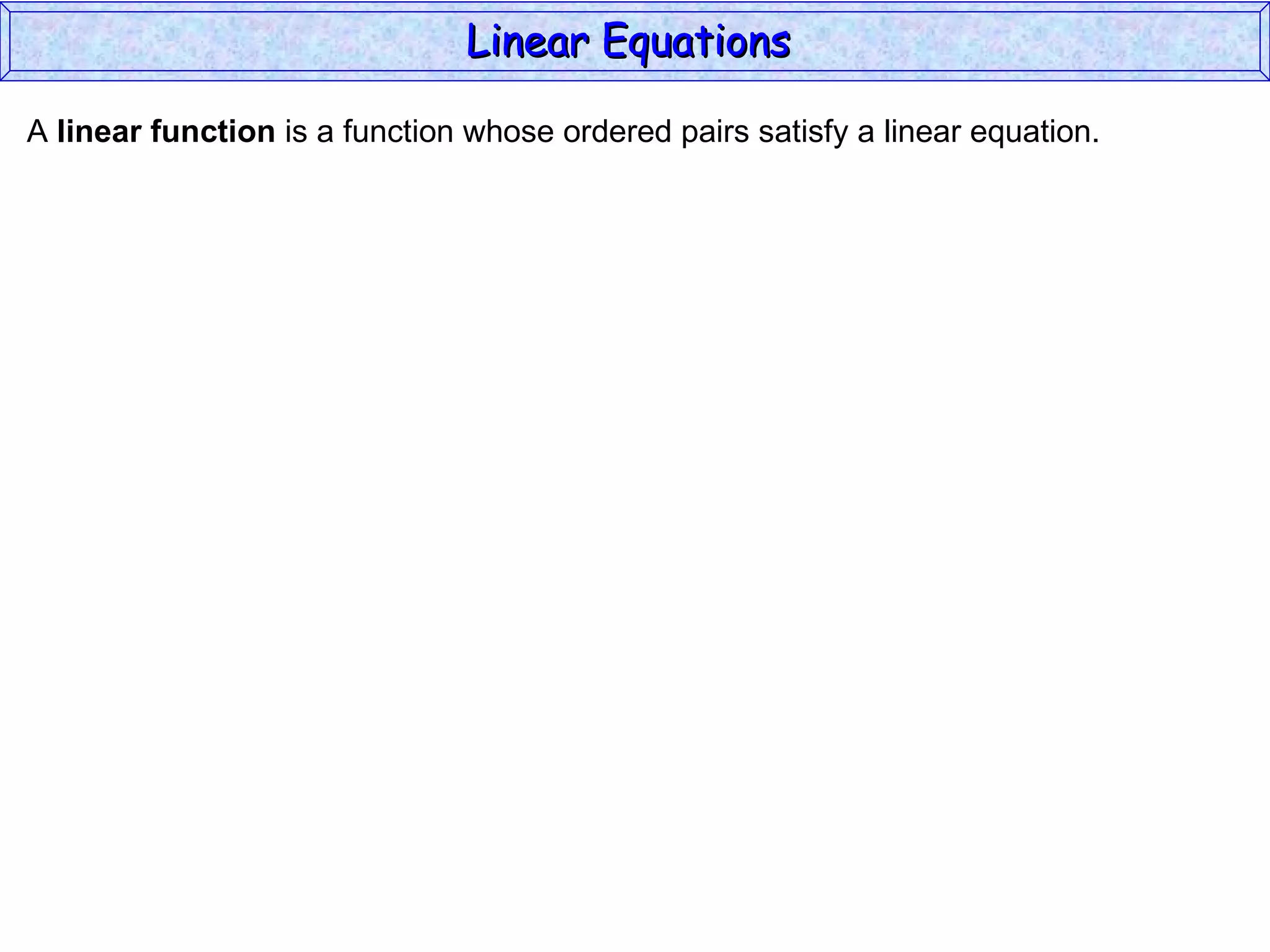 Linear Equations | PPT
