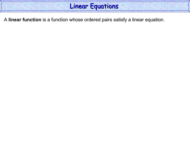 Linear Equations | PPT | Physics | Science
