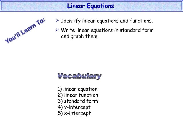 Linear Equations | PPT | Physics | Science