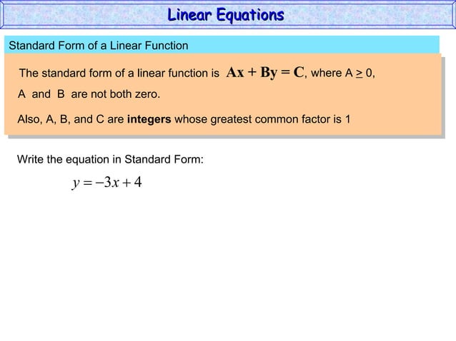 Linear Equations | PPT | Physics | Science