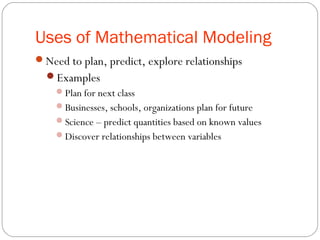 Linear functions and modeling | PPT