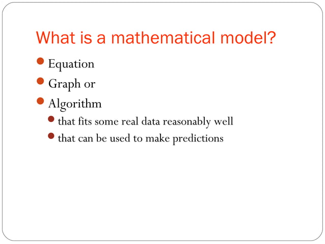 Linear functions and modeling | PPT