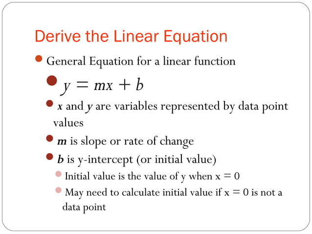 Linear functions and modeling | PPT