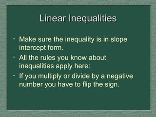 Linear Inequalities | PPT