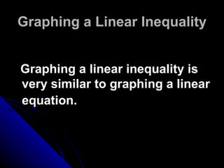 Linear Inequality | PPT